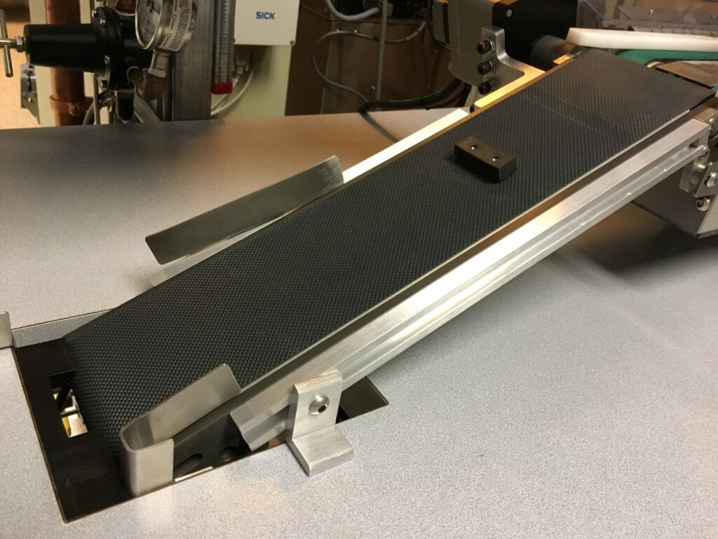 Small Inclined LP Series Saves Labor in Lab - Mini-Mover Conveyors