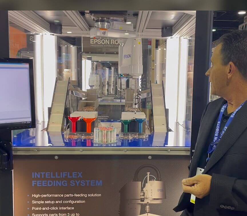 Epson Robotics Demo with Mini-Mover Lites - Mini-Mover Conveyors